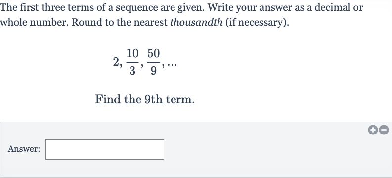 (Solved)-The first three terms of a sequence are given. Write your an